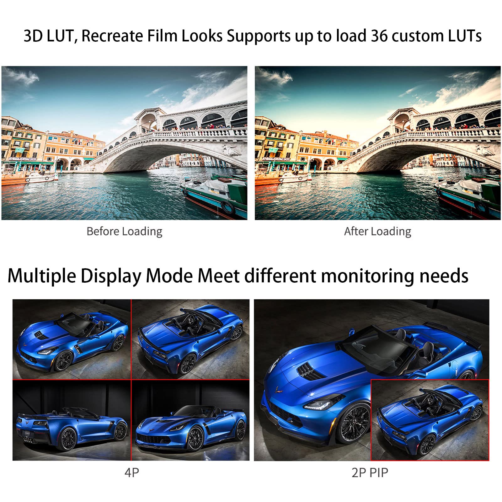 SEETEC ATEM215S 21.5 inch Multi-Camera Broadcast Monitor 4x3G-SDI HDMI in Quad Split Display Full HD 1920x1080 (ATEM215S)