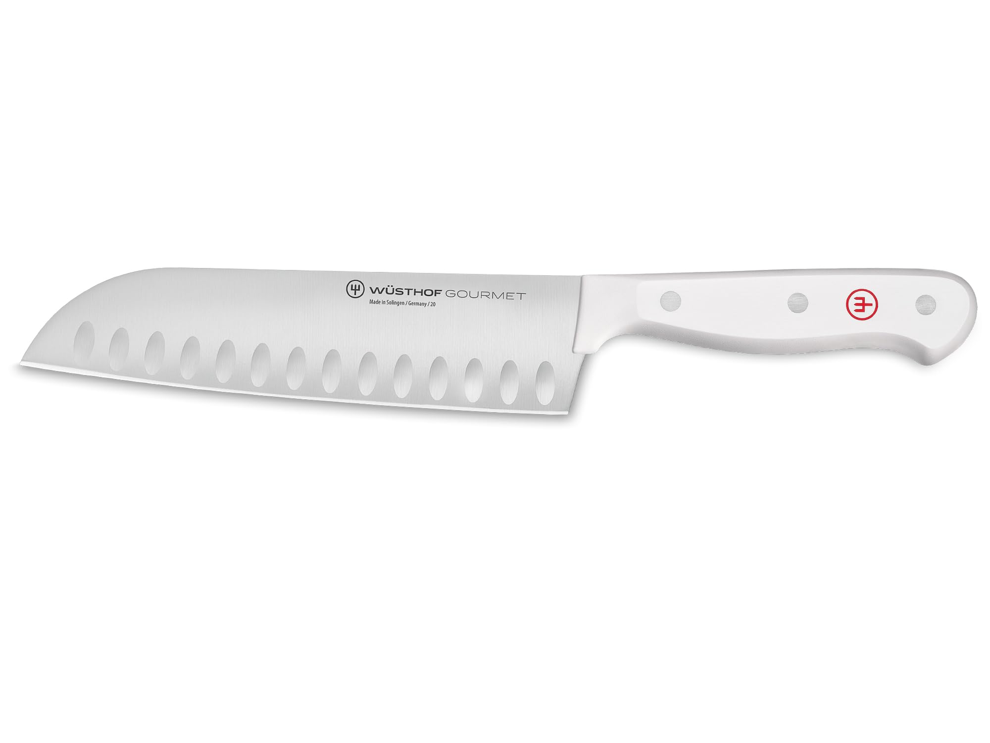 WĆSTHOF Gourmet White 7" Hollow Edge Santoku Knife