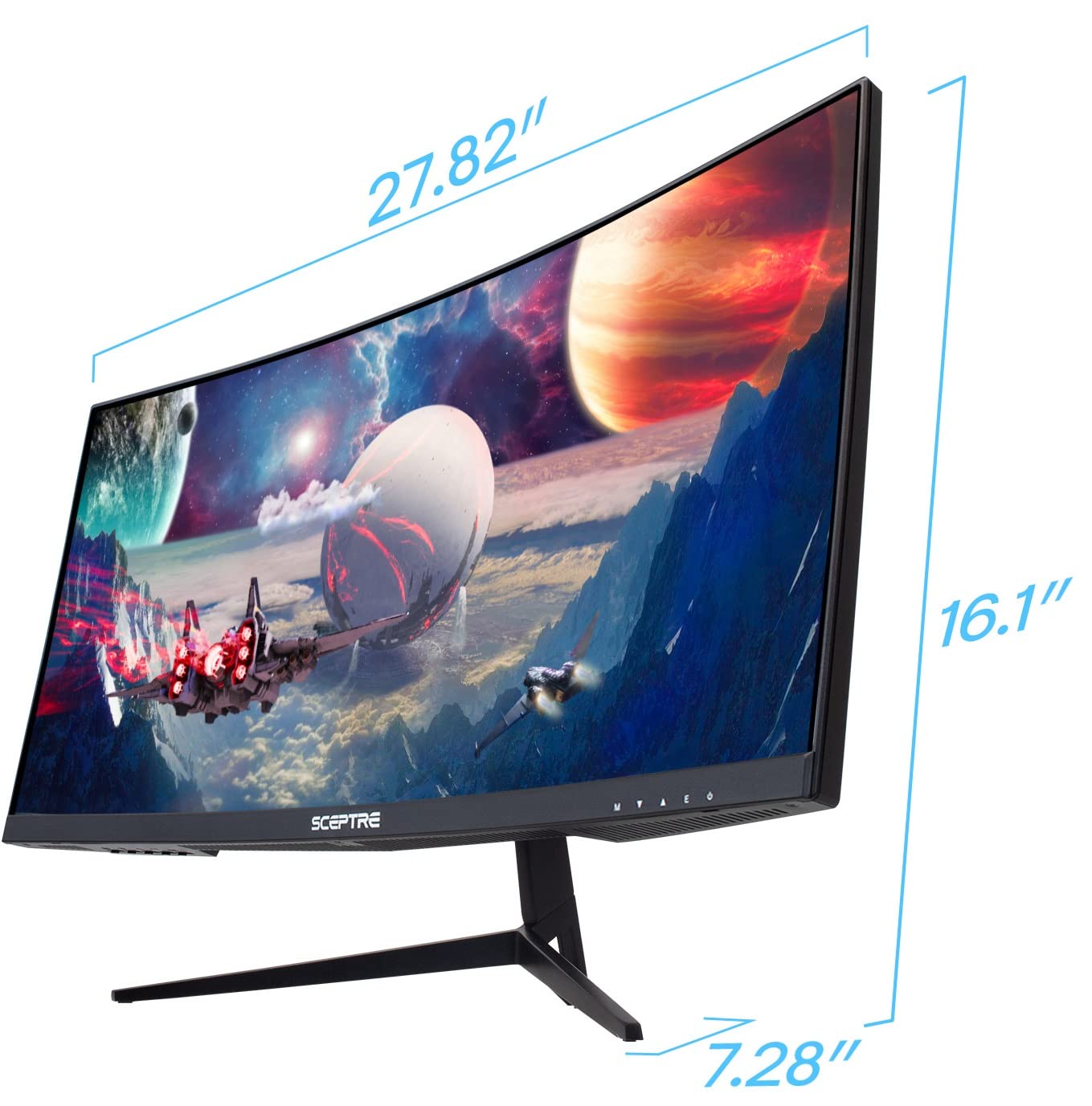 Skytech Gaming Archangel 3.0 Gaming PC Desktop with Sceptre 30-inch Curved Gaming Monitor