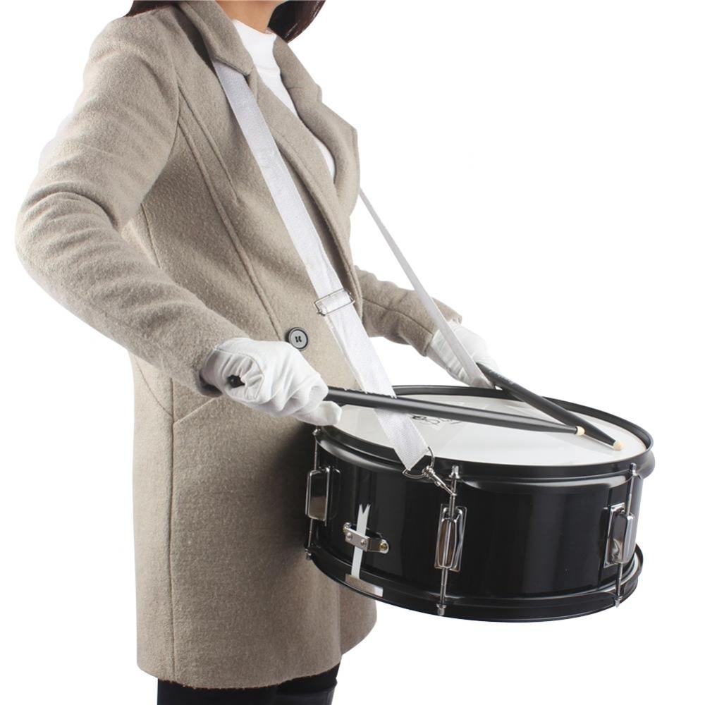 Joleully bass drum straps marching band,Snare Drum Strap,Adjustable Drum Shoulder Sling Strap Belt Musical Percussion Instrument Parts White