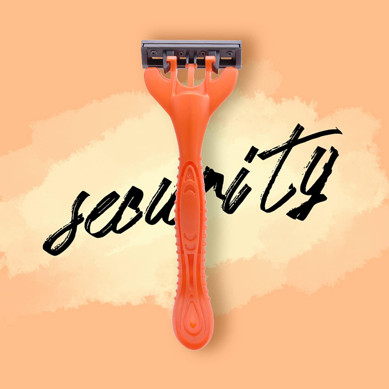V.CR Brand Disposable Razors, Shaving Razors,Triple Sharp blades with Lubricant Strip, Stainless Steel, Pivoting Head,Orange, 60Count Total