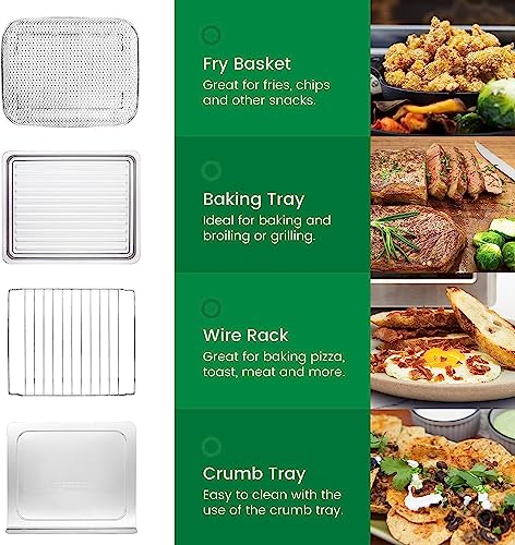 VAL CUCINE 26.3 QT/25 L Extra-Large Smart Air Fryer Toaster Oven, 10-in-1 Convection Countertop Oven Combination (Brushed Stainless Steel Finish)