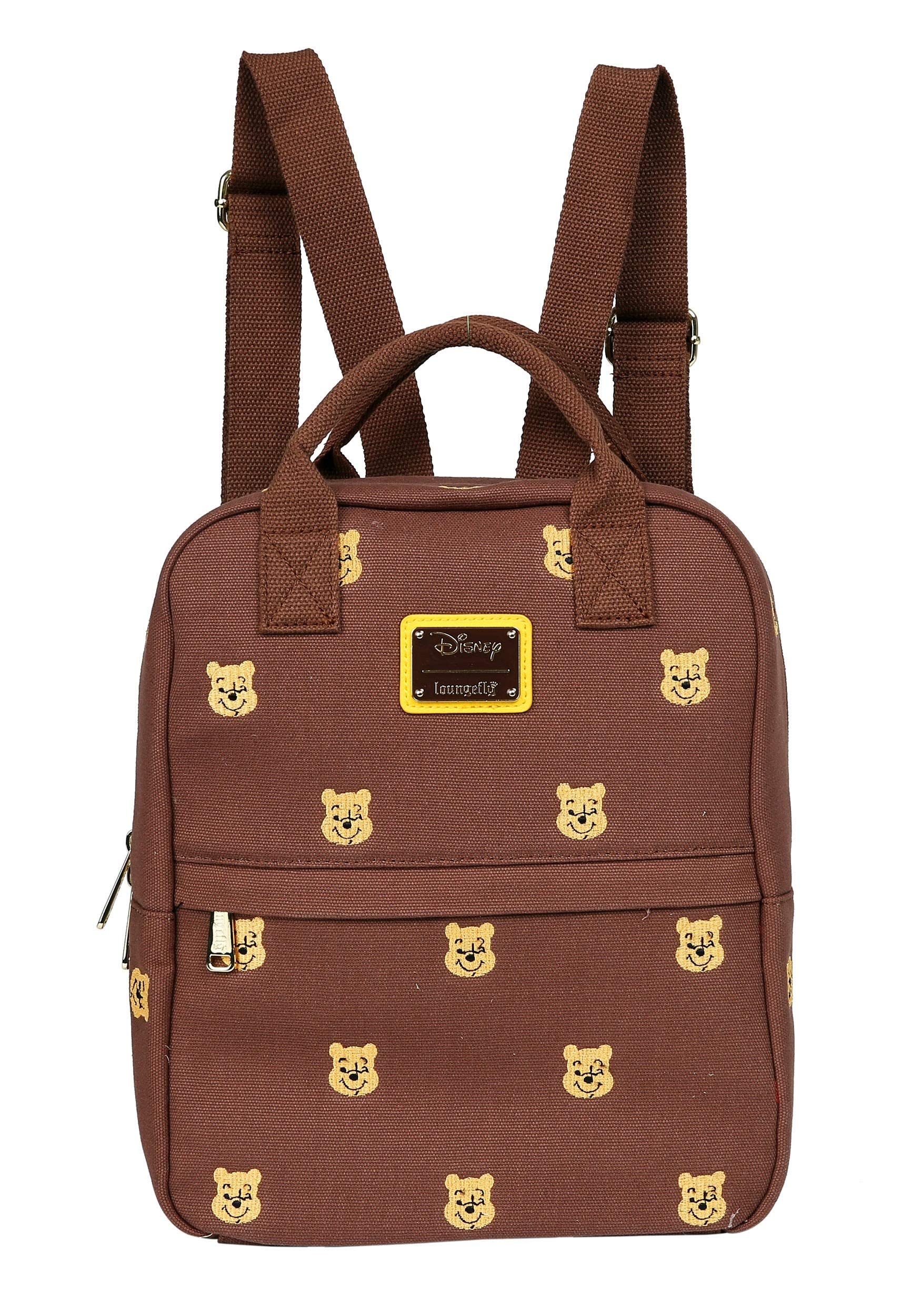 Loungefly x Winnie the Pooh Embroidered Canvas Backpack (One Size, Brown Multi)