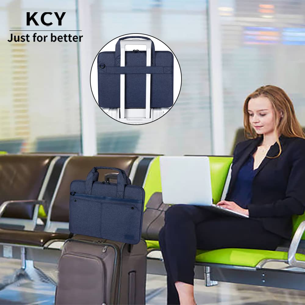 KCY Laptop Bag Case 13 13.3 14 Inch with Shoulder Starp, Waterproof Slim Computer Sleeve Compatible with MacBook Air 13 M1/M2, MacBook Pro 13/14, 13.5β Surface Laptop 5/4, Chromebook 14, Purple