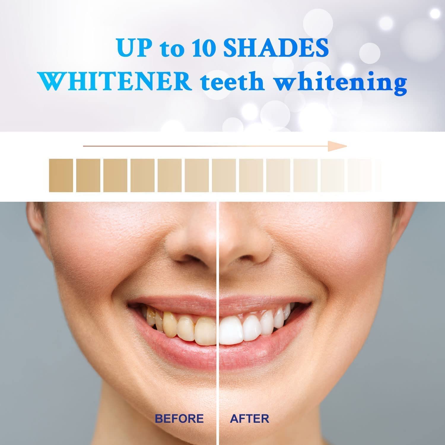 Teeth Whitening Strips, Whitening Strips, 28 Non-Sensitive Whitening Strips, Teeth Whitening Kit, 14 Sets Fast-Result Teeth Whitener, Peroxide Free Teeth Whitening Strips