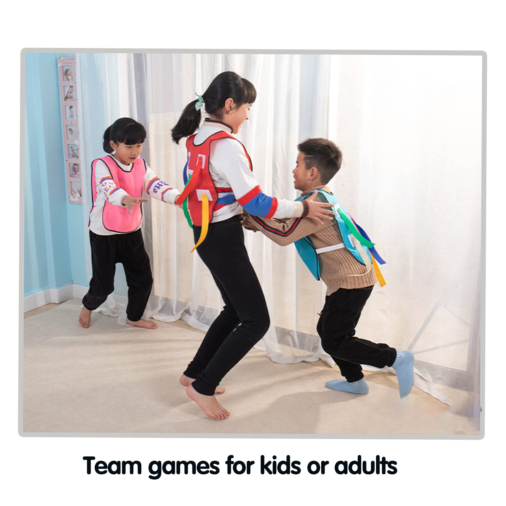 Pull Tail Game 7pcs Belt Catching Tail Game for Adults Kids Group Running Chase Game Outdoor IndoorYard Carnival Games Activities, Kids