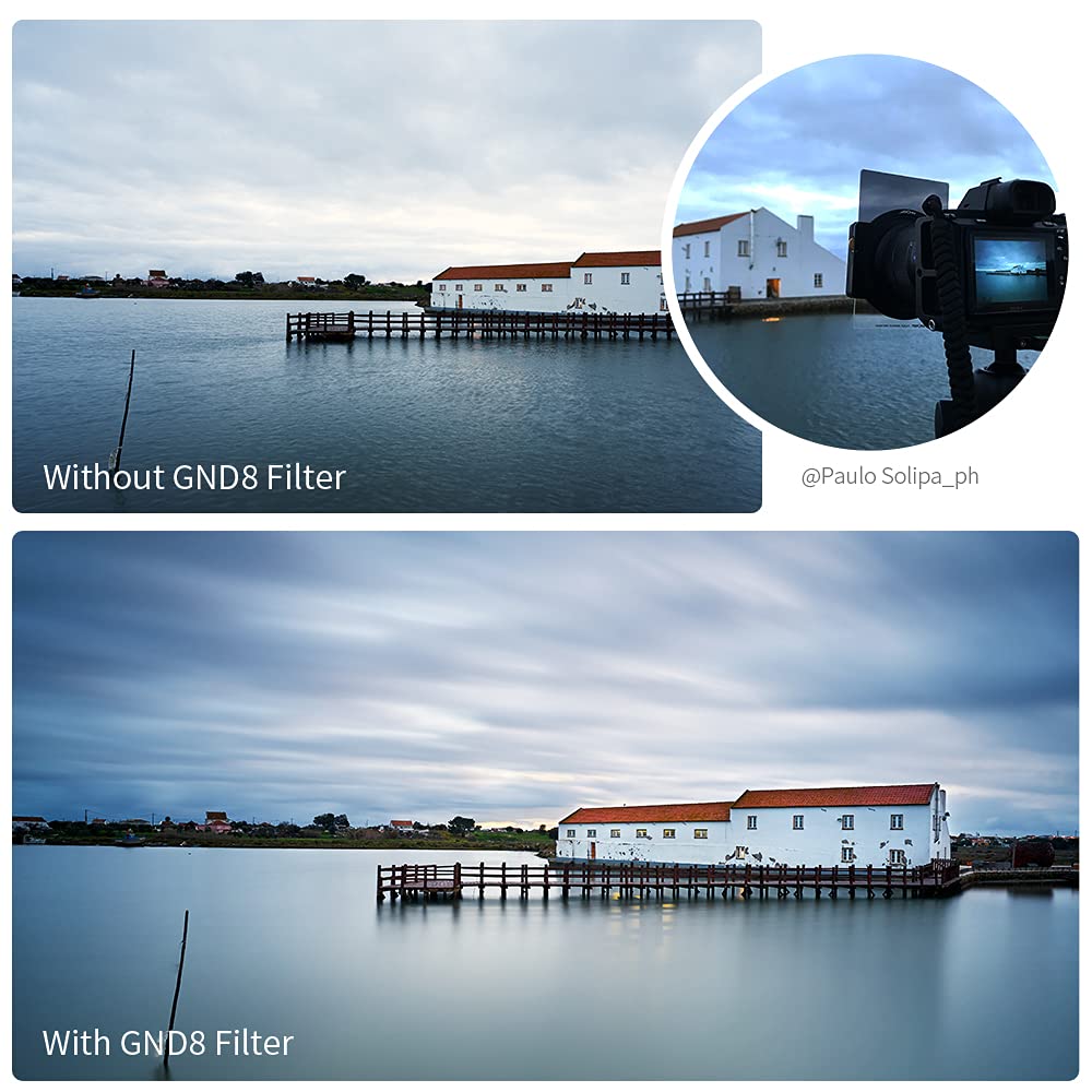 K&F Concept 100X150mm Square Soft GND8 (3 Stop) Soft Graduated Neutral Density Filter with 28 Multi-Layer Coatings Waterproof/Scratch Resistant/Anti-Glaring