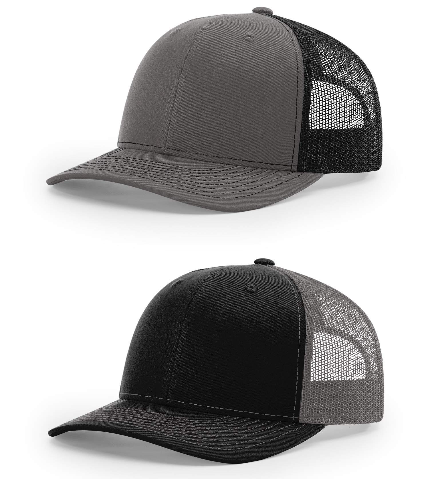 Richardson Unisex 112 Trucker Adjustable Snapback Baseball Cap, Hot Pink/White, One Size Fits Most