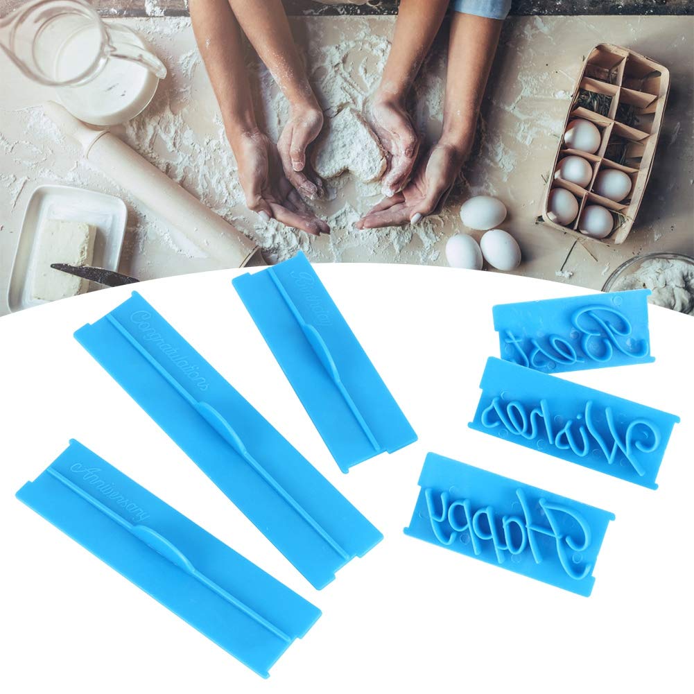 Plastic 3 Set Handwriting Letter Cake Embosser DIY Plastic Molds Cake Decorating Printing Cake Decorating Supplies Kit