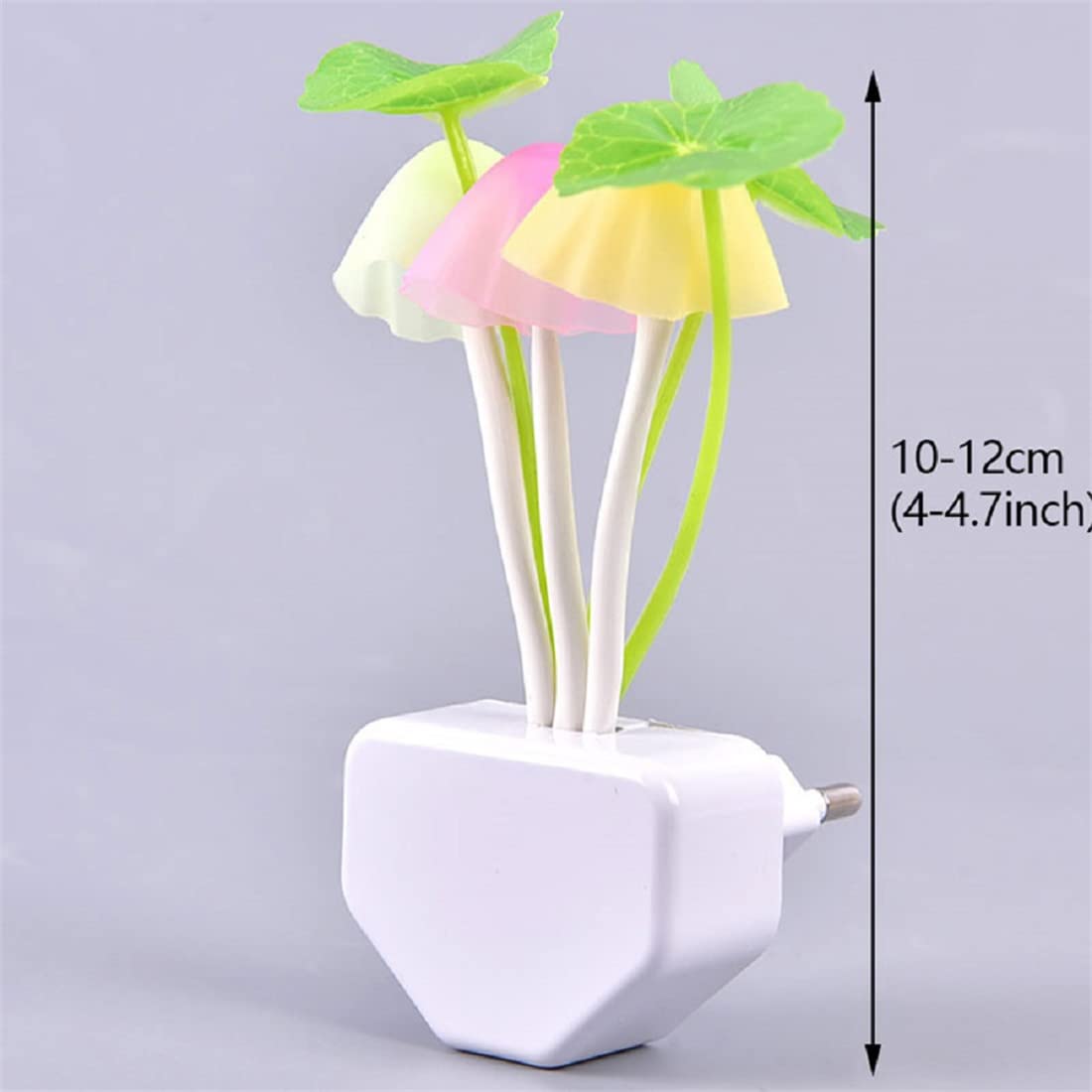 Sensor Led Night Light, Color Changing Plug-in LED Mushroom & Lotus Dream Bed Lamp Nursery Baby Bed Flower Lamp Cute Mushroom Night Light Flower Wall Lamp with Dusk to Dawn Sensor Wall NightLight