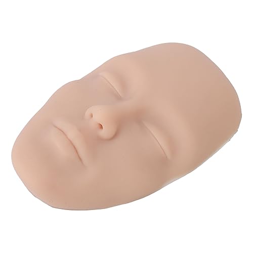 Makeup Practice Face, Silicone Makeup Practice Board, Face Eyebrow Eyes Makeup Mannequin for Makeup Artists and Beginners, Perfect Aid to Practicing Makeup (Medium Skin Color)