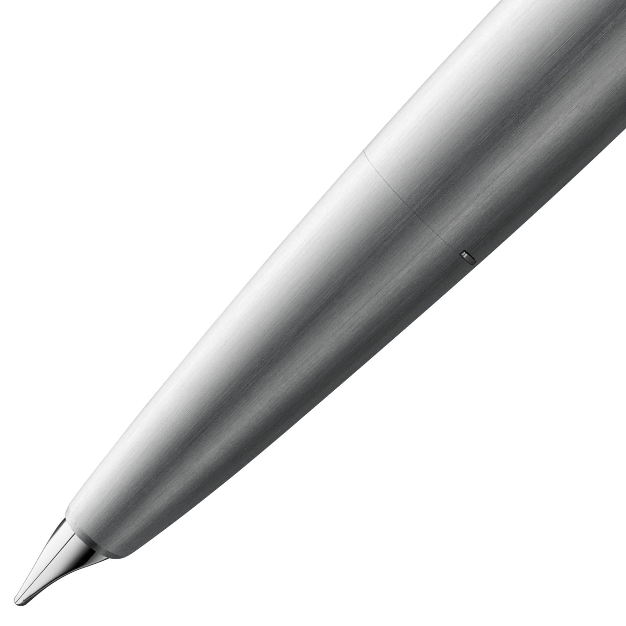 Lamy 2000 silver - elegant fountain pen in a velvety matt polished stainless steel barrel - 14 ct. gold nib, partially platinum-plated - nib size F