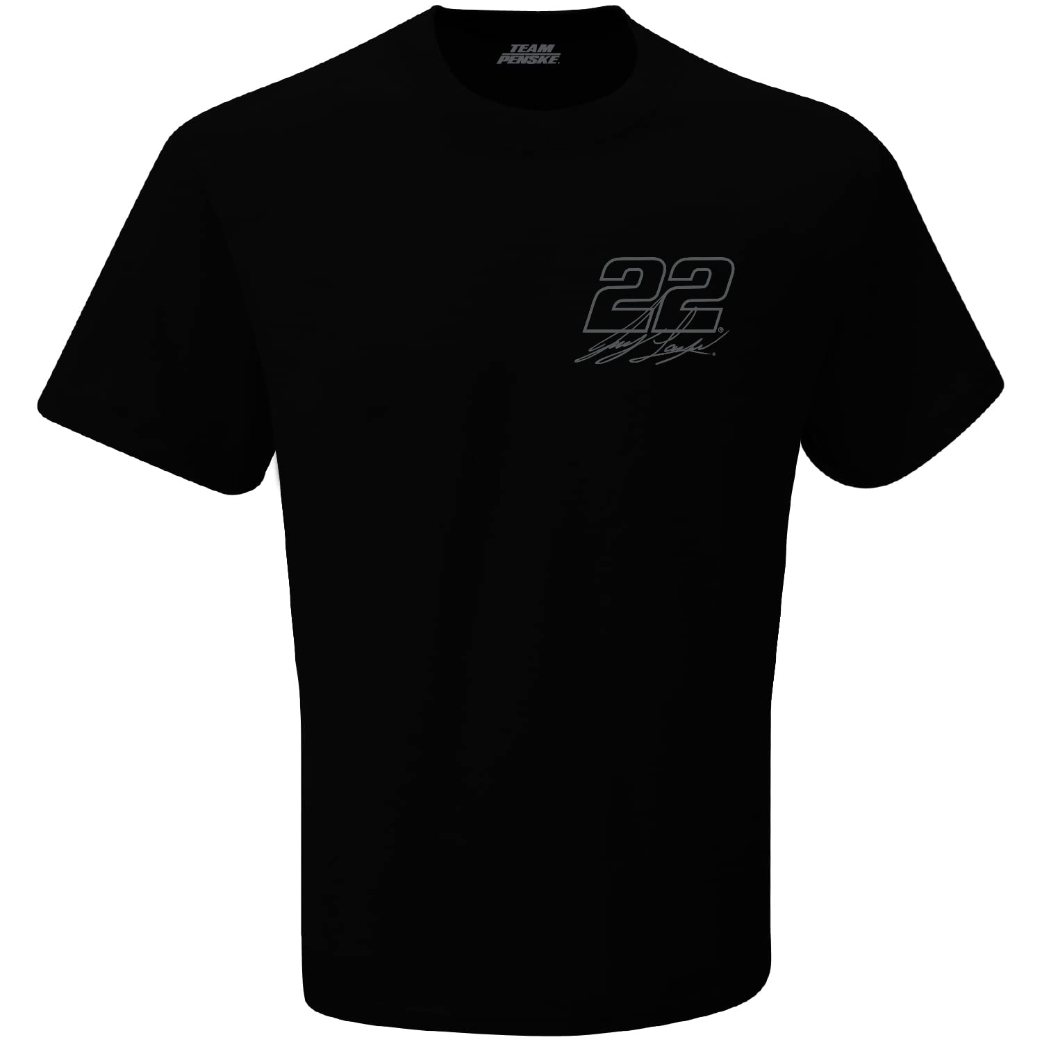 Joey Logano 22 Tonal Flag T-Shirt - Short Sleeve Automotive Racing Apparel Large