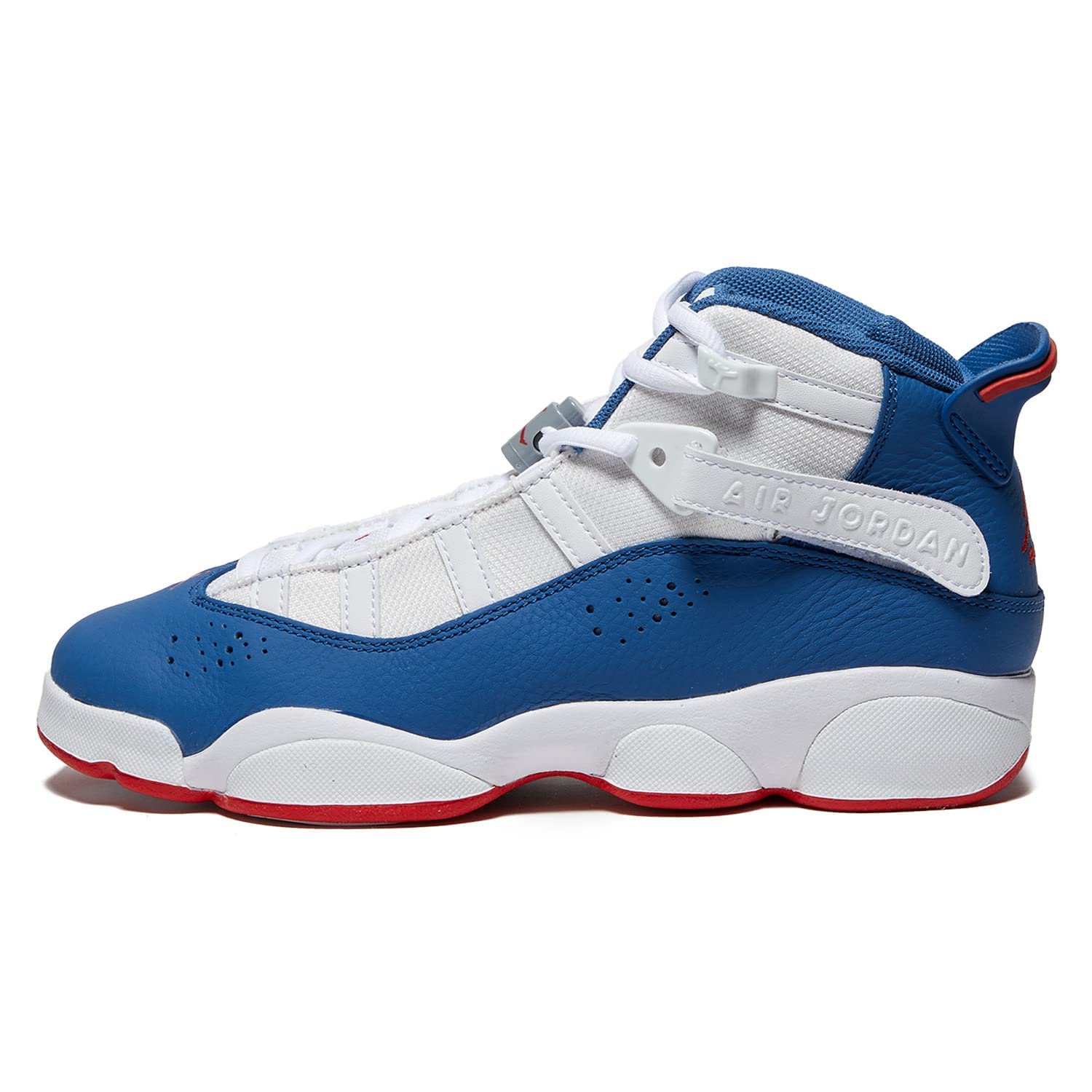 Jordan Boy's 6 Rings (Big Kid) White/True Blue/University Red 4.5 Big Kid M