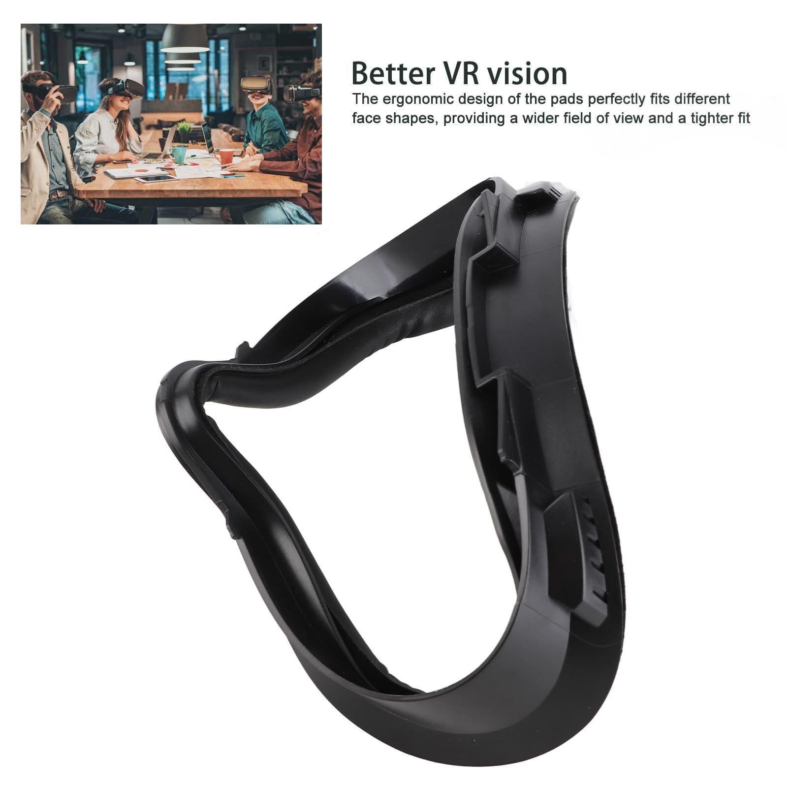 PUSOKEI VR Facial Interface for Quest 2, Face Cushion Pad Compatible with Quest 2 Accessories, Facial Interface Foam Replacement, PU Foam Pad, Quest 2 Accessories