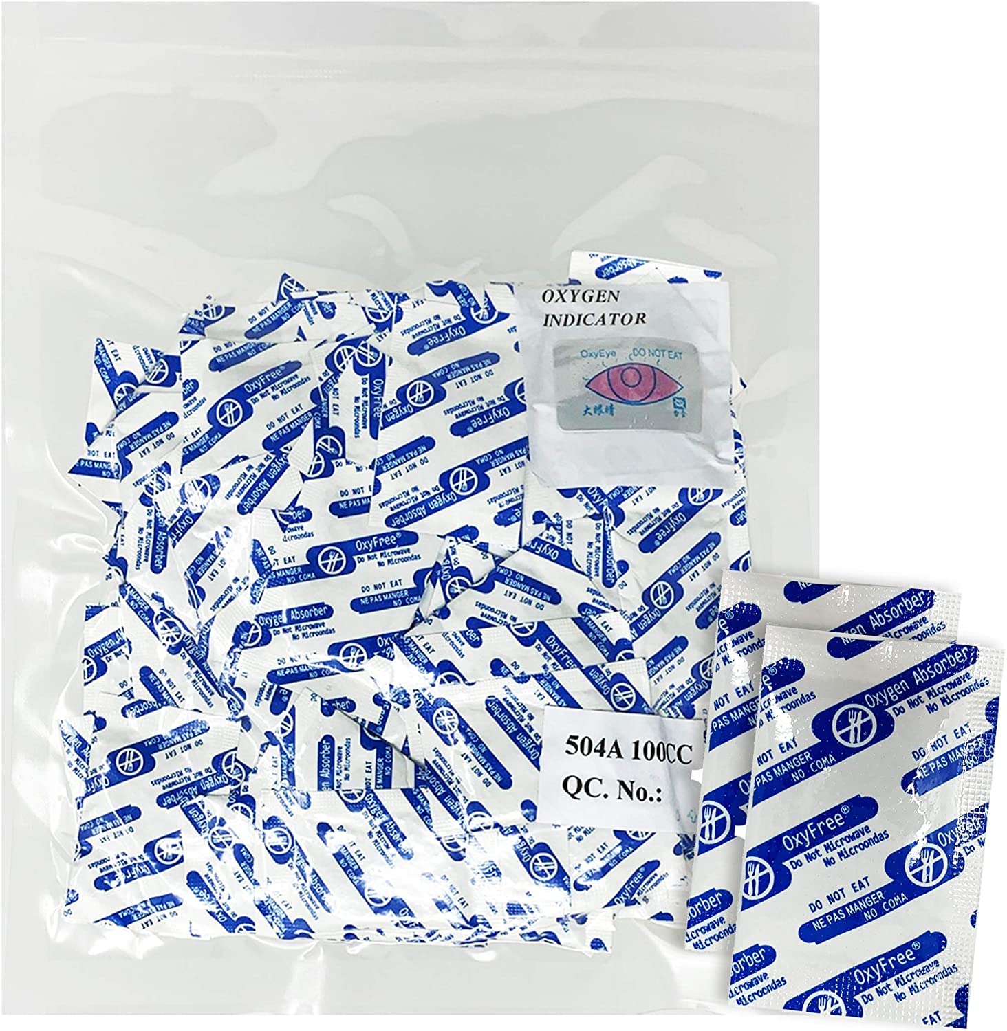 OxyFree Oxygen Absorbers for Food Storage 200 - 100cc (2-packs of 100 each)
