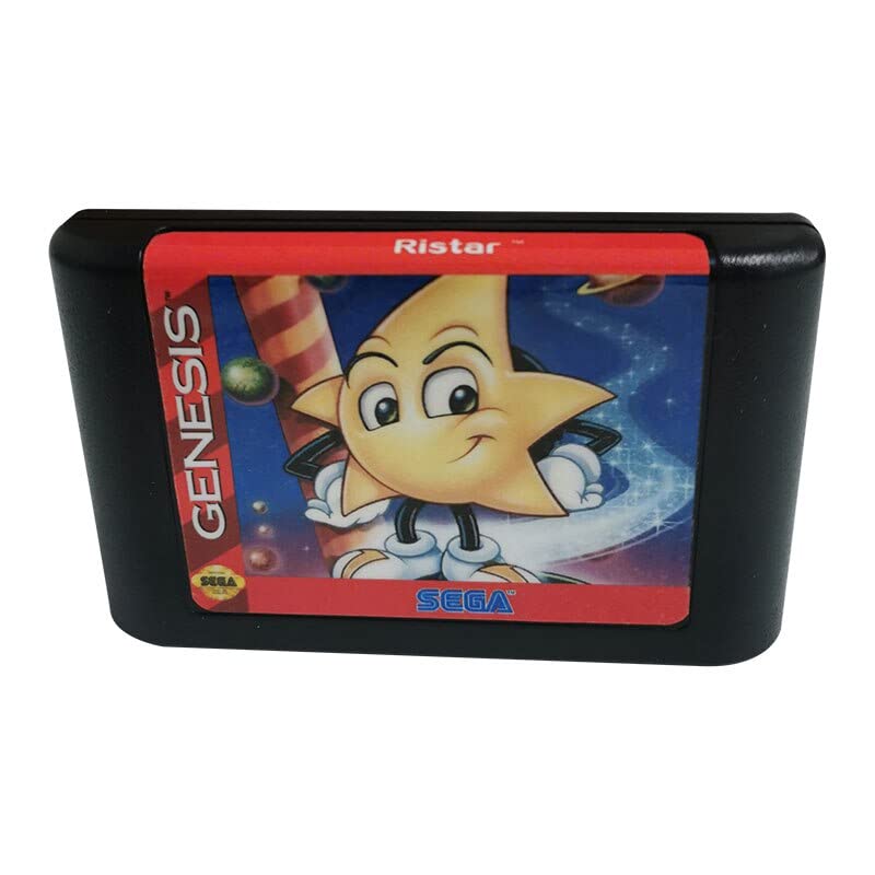 Ristar-Games 16 Bit MD Game Card For PAL And NTSC Version (Black)