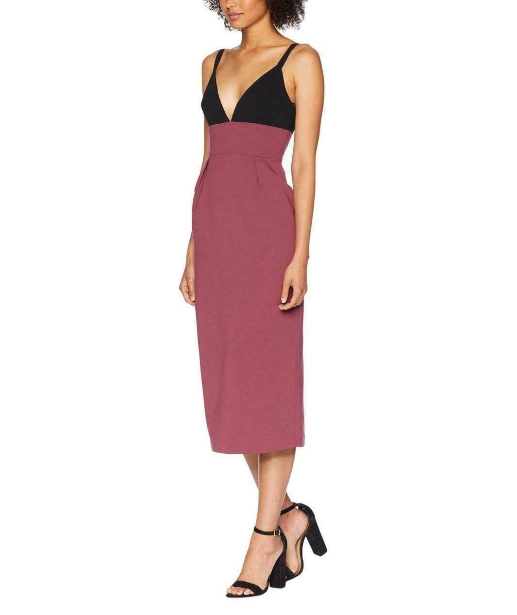 Jill Jill Stuart Women's Two Tone Cocktail Dress, Black/Pandora, 4