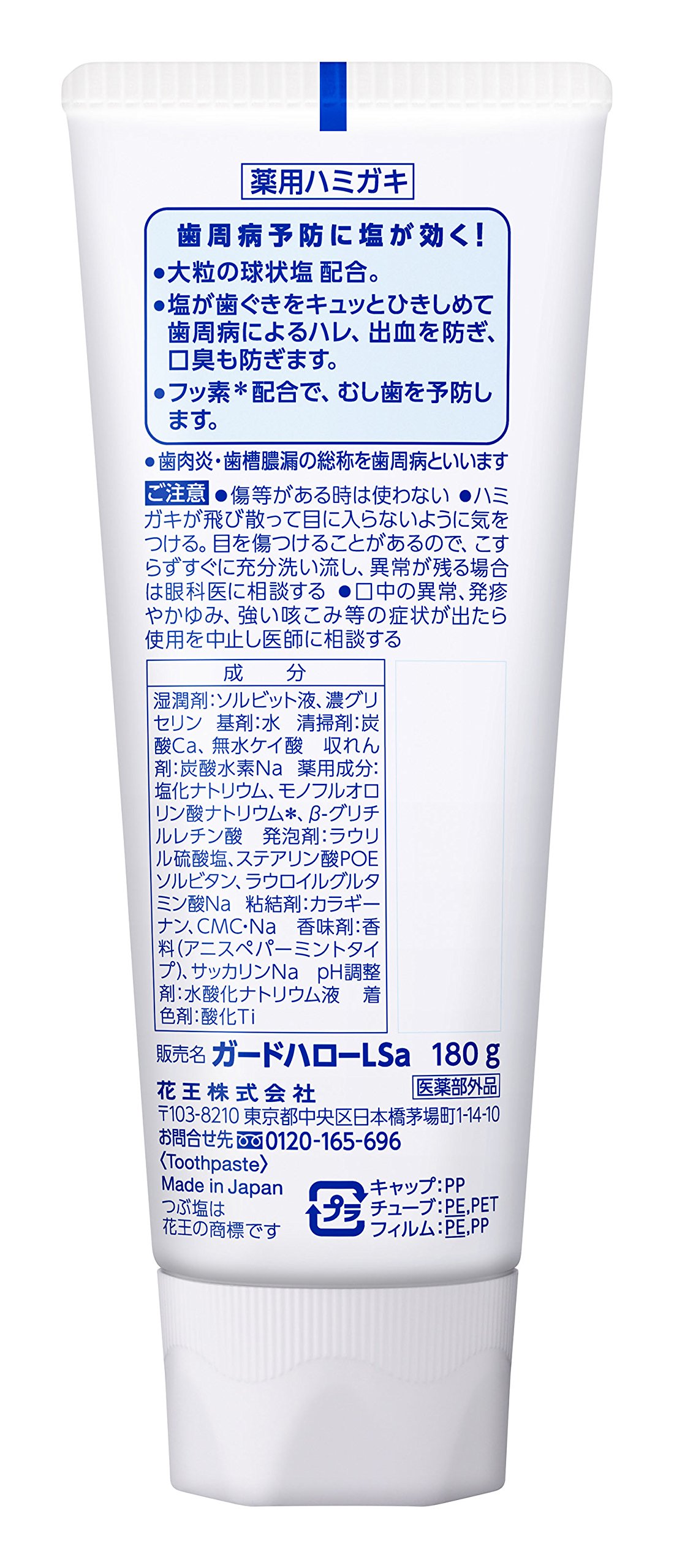 Japanese Salt Flavored Toothpaste Tubushio Standing Tube, 180g