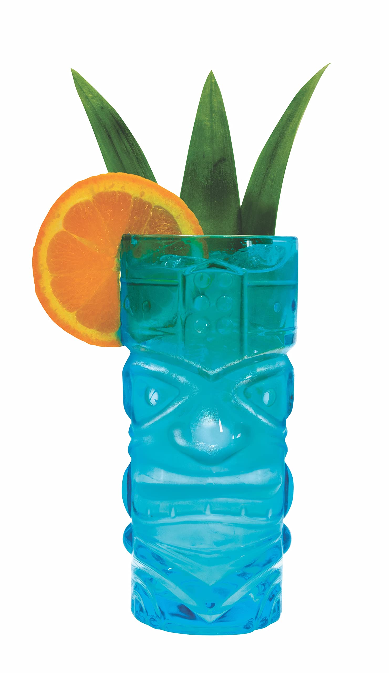 NPW-USA Happy Hour Tiki Cocktail Glass, Blue Medium