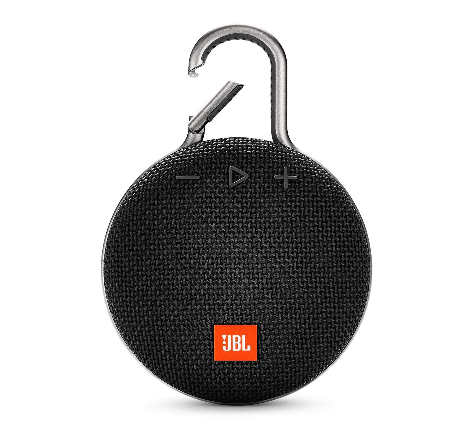 JBL Clip 3 Portable IPX7 Waterproof Wireless Bluetooth Speaker with Built-in Carabiner, Noise-Canceling Speakerphone and Microphone, Red (Renewed)