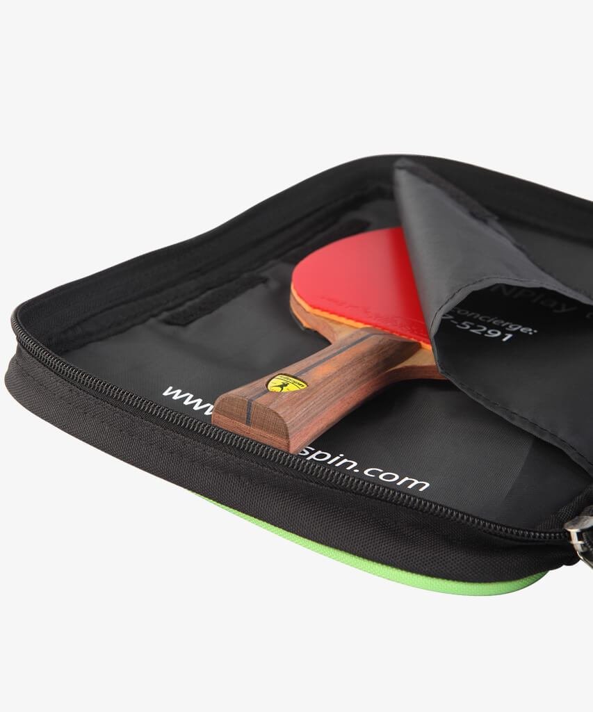 Killerspin Optima Ping Pong Paddle Carry Case| Padded Table Tennis Racket Cover| Reinforced Padded Polyester Bag for 2 Ping Pong Bats| Side Accessory Pocket for 8Ó Tablets| Protective Zipper Enclosure