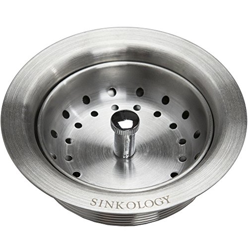 Sinkology P800-B36 Eden Undermount 18 in. Single Bowl Bar/Prep Strainer Drain Fireclay Kitchen Sink Kit, Crisp White