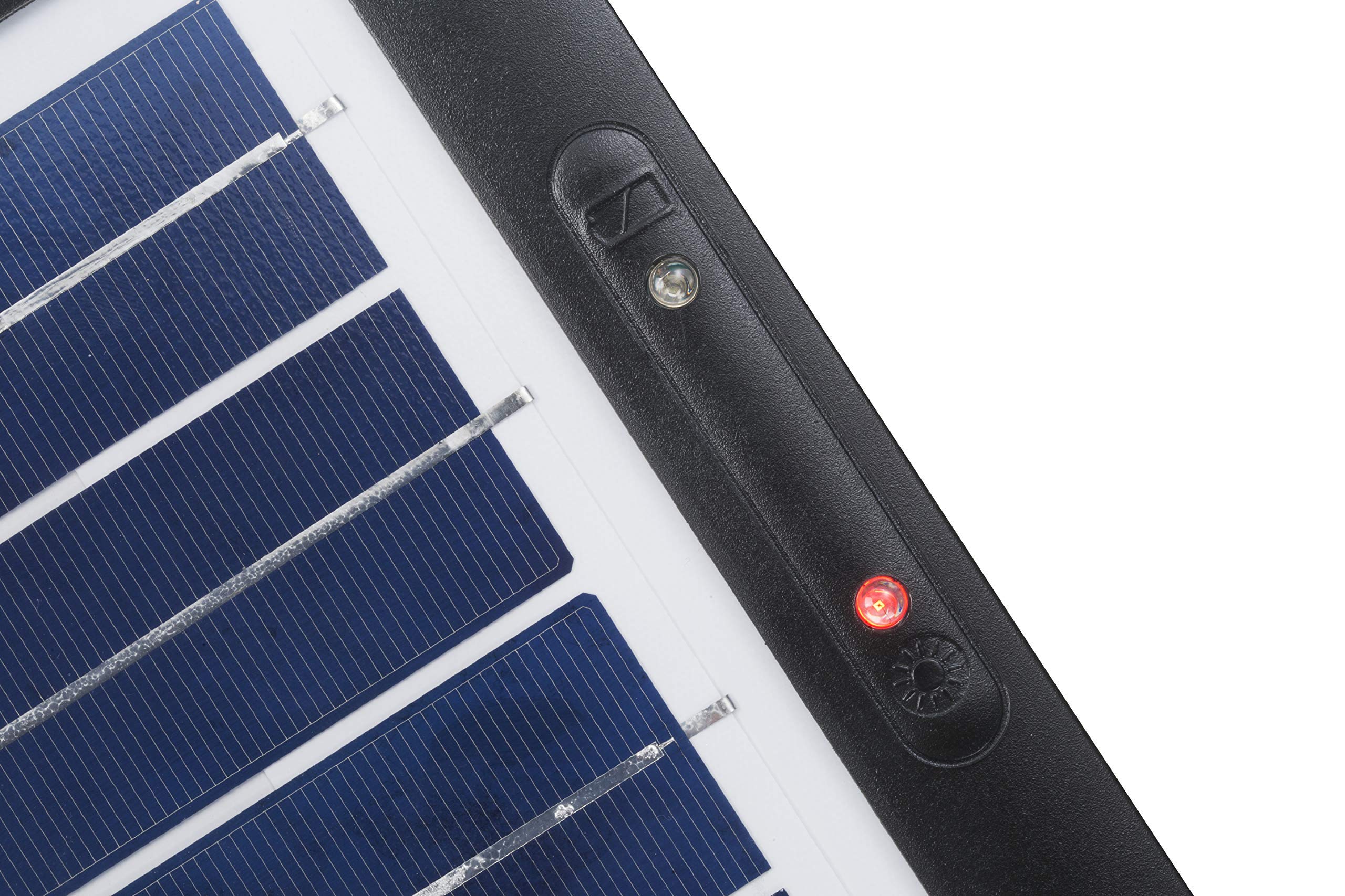 Solar AA & AAA Rechargeable Batteries Charger for 1.2V NiMH NiCD & 9V Battery with 2Watt Solar Panel Portable Backup for 1.2V Ni-MH Ni-CD Household Battery(No Battery Included)