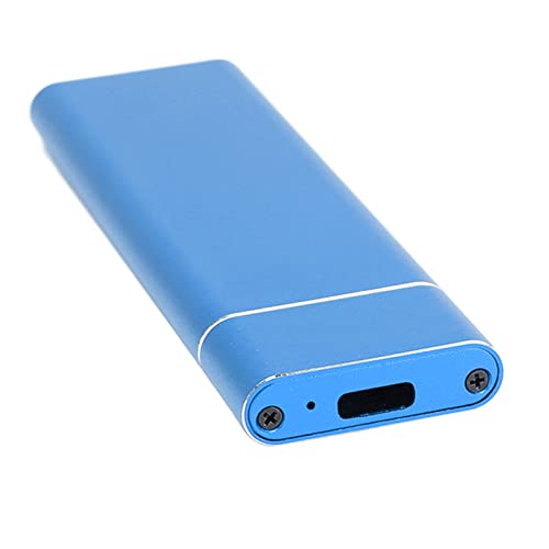 SSD Enclosure, Plug and Play Dual Protocol High Heat Dissipation Aluminum Alloy NVME SSD Enclosure for 2230mm (Blue)