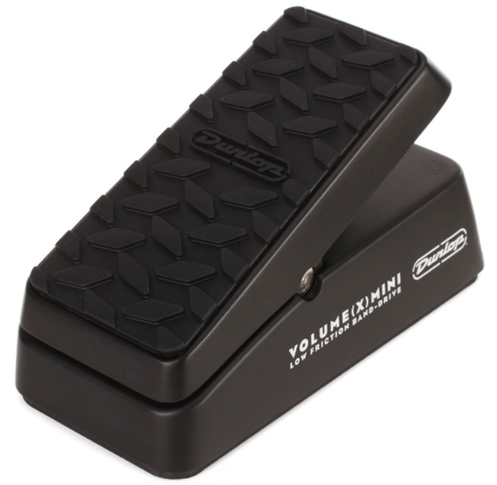 Jim Dunlop DVP4 Volume (X) Mini Pedal for Electric Guitars Bundle with 2-Pack of Pedal Patch Cables