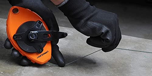 VANQUISH 2 Piece Aluminum Chalk Line Reel 100 Ft. with 4 Oz Blue Chalk Carpenter Construction Chalk Tools 5 to 1 Gear Ratio for Quick Rewind (4301)