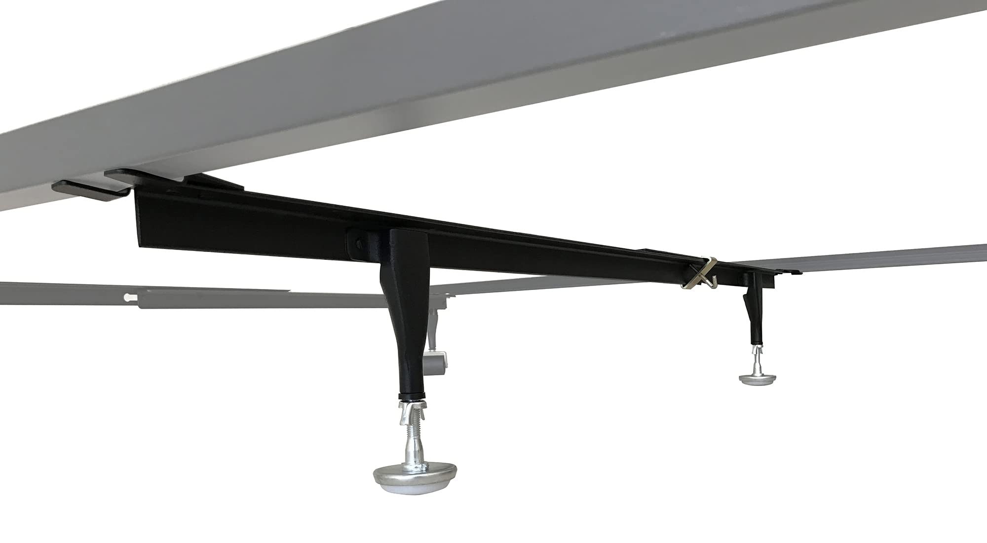 KB Designs - Metal Adjustable Bed Frame Center Support Rail System (Twin/Full/Queen)