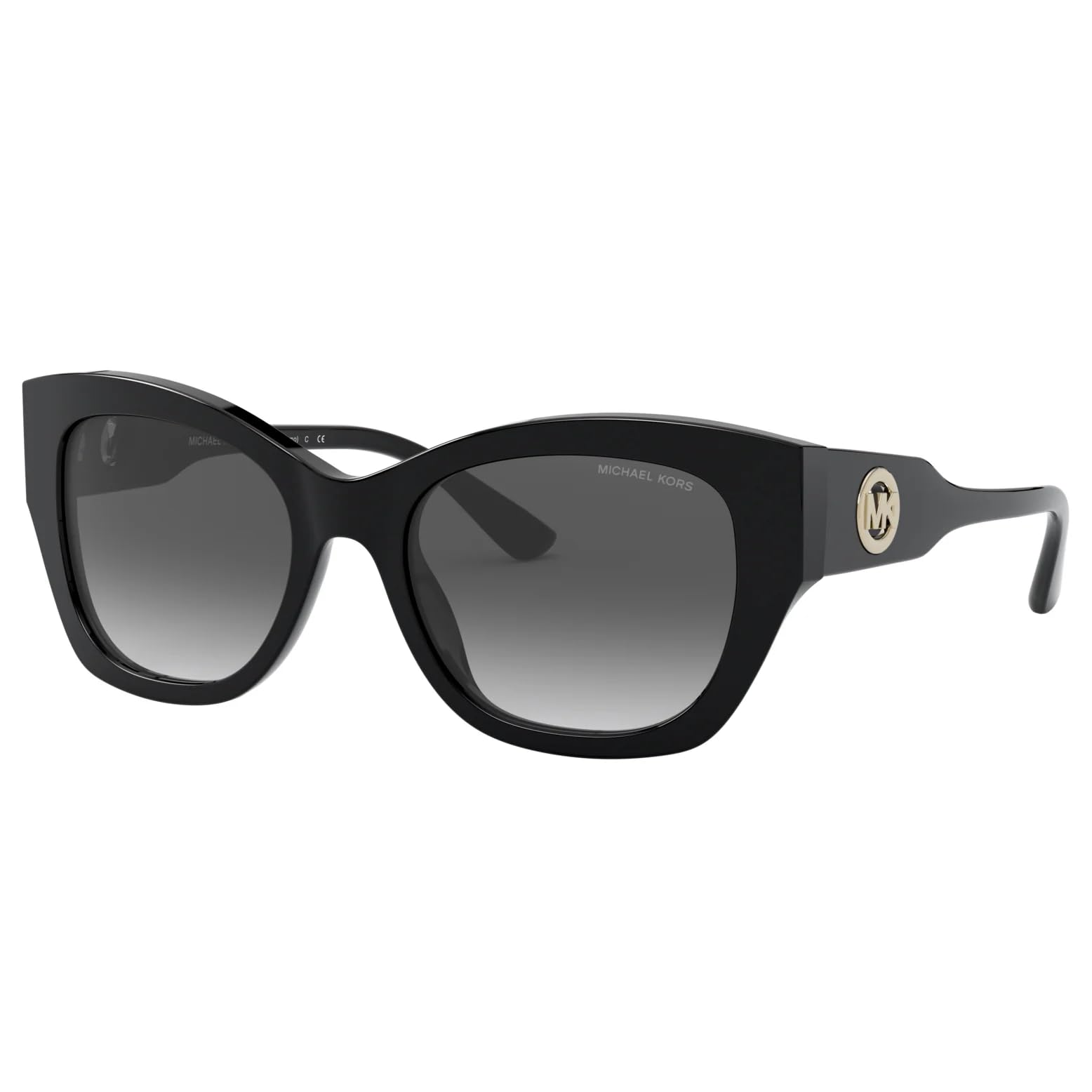 Michael Kors 53 mm Palermo Square Sunglasses for Women MK2119 Black/Dark Grey Gradient One Size