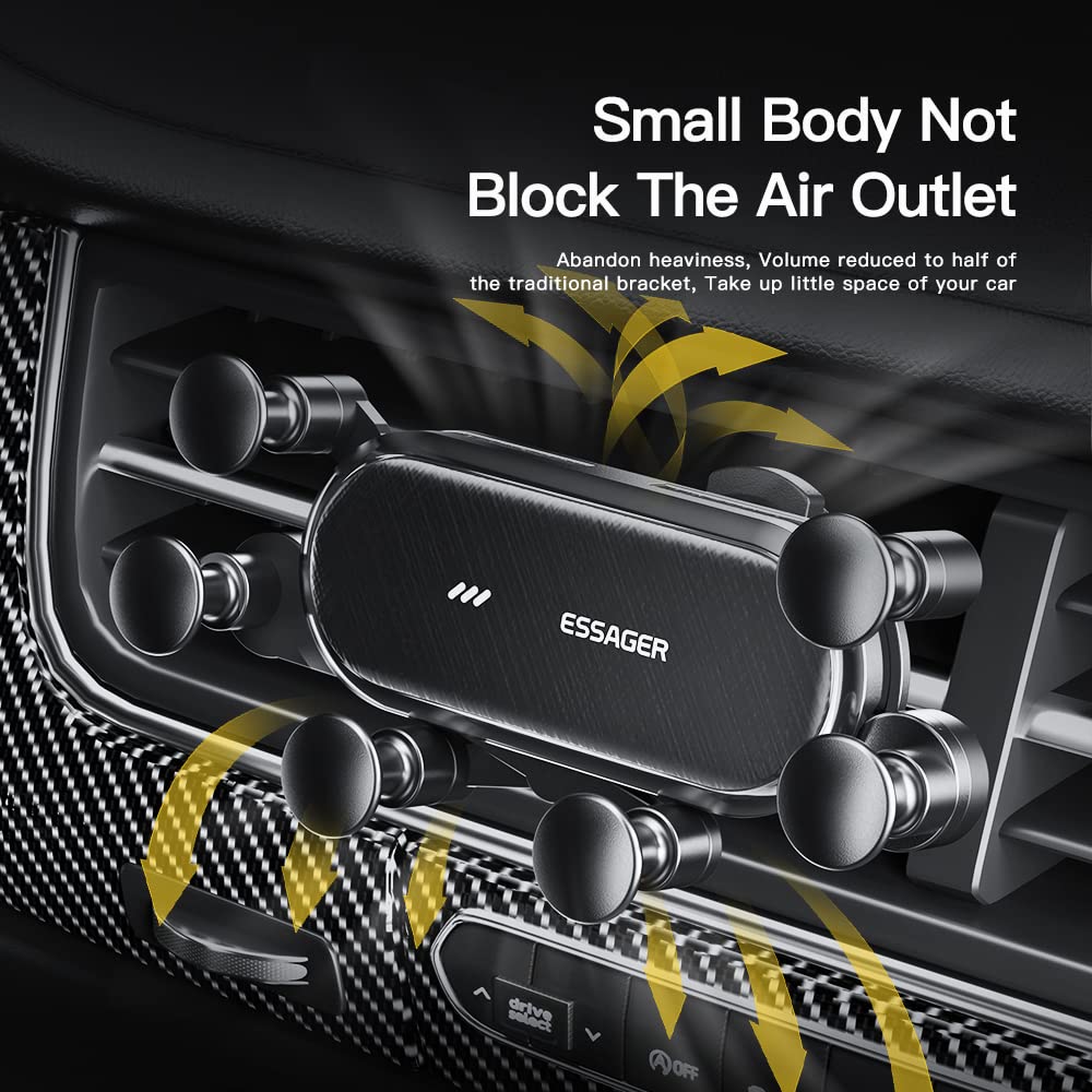 OFBAND Upgraded Car Phone Holder Mount,Gravity Auto Lock Car Vent Phone Mount,Stable Phone Holder Car Compatible with iPhone 14pro Samsung and All Other Smartphones