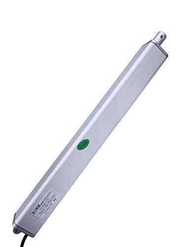 SOViK 12V DC 24 inch Stroke Linear Actuator Electric Cylinder with Mounting Brackets Max Force 150 pounds Speed 3/5" per sec Square Tube 7/4"(W) x7/4"(H) (Solid Shaft End)