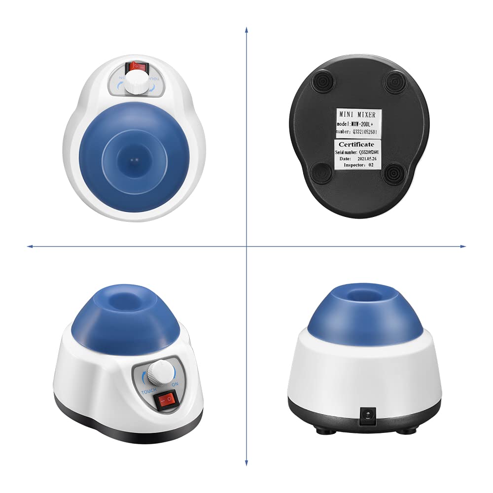 Test Tube Shaker 3000rpm Scientific Lab Mini Vortex Mixer, with Speed Control Function for Small Quickly and Evenly Mix Test Tubes Up to 50mL