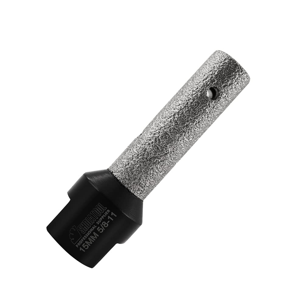 SHDIATOOL Diamond Finger Milling Bits of Enlarging and Shaping Round Bevel Existing Holes 19/32 inch for Tile Porcelain Hard Ceramic Stone 15mm