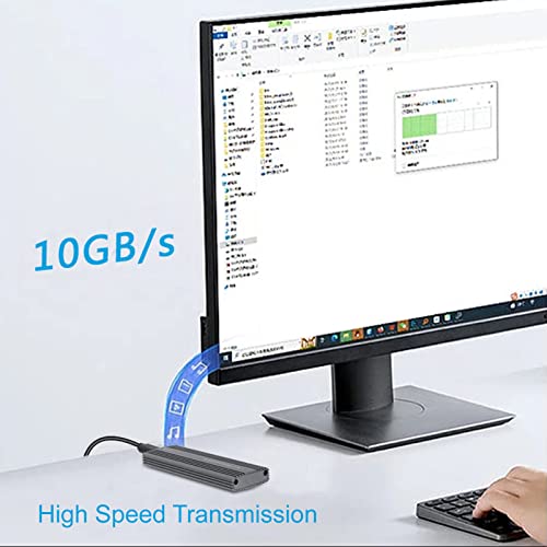 Solid State Hard Disk Drive Box SSD Enclosure Fast Indicator 10Gbps SATA PCIe to USB3.1 Mobile Disk Box Grey