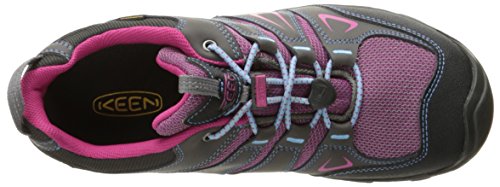 KEEN Oakridge Low WP Hiking Shoe (Little Kid/Big Kid), Magnet/Very Berry, 6 M US Big Kid