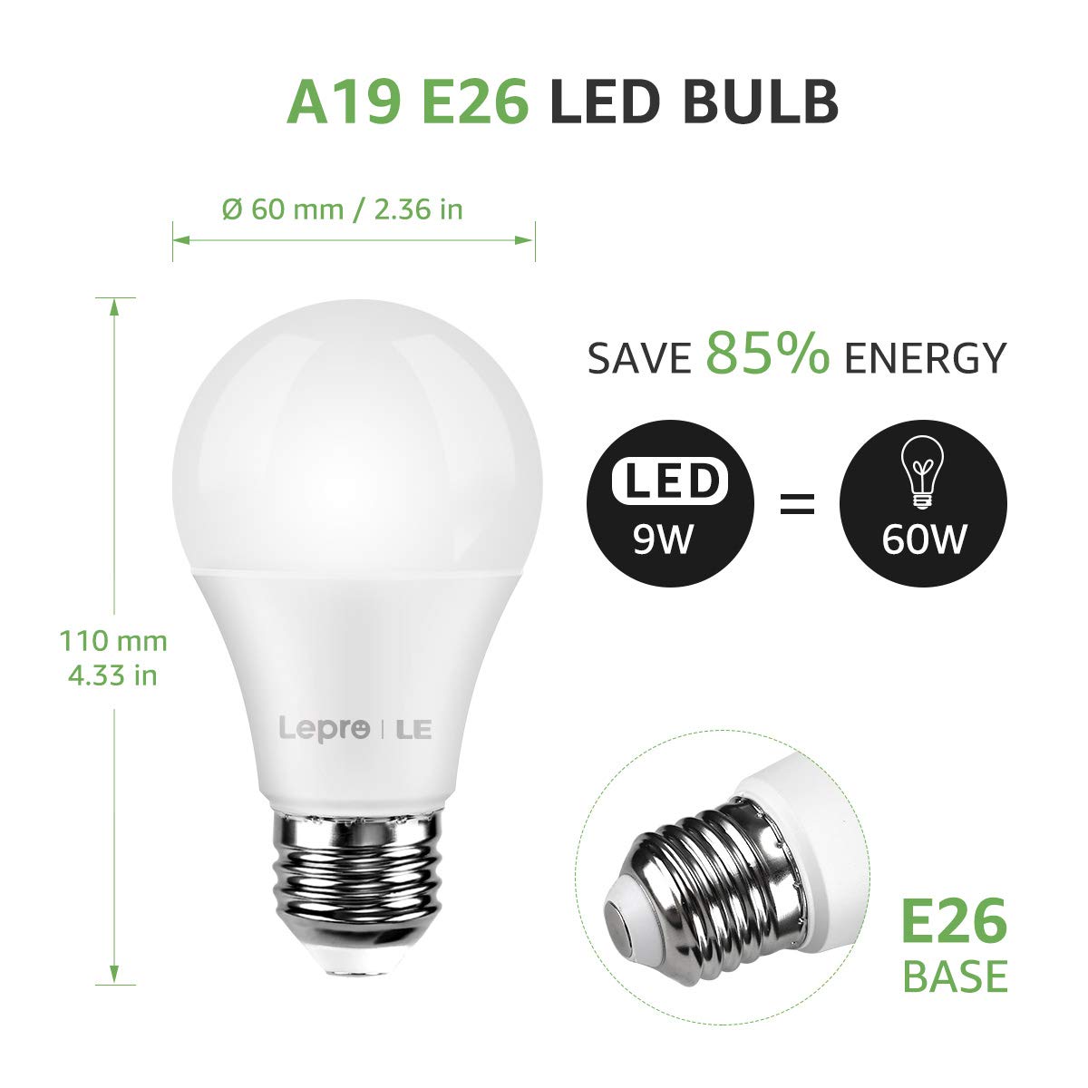 LE Smart Light Bulbs, LED Color Changing Lights, Works with Alexa and Google Assistant, RGB & Soft Warm White, 60 Watt Equivalent, Dimmable with App, A19 E26, No Hub Required, 2.4GHz WiFi Only