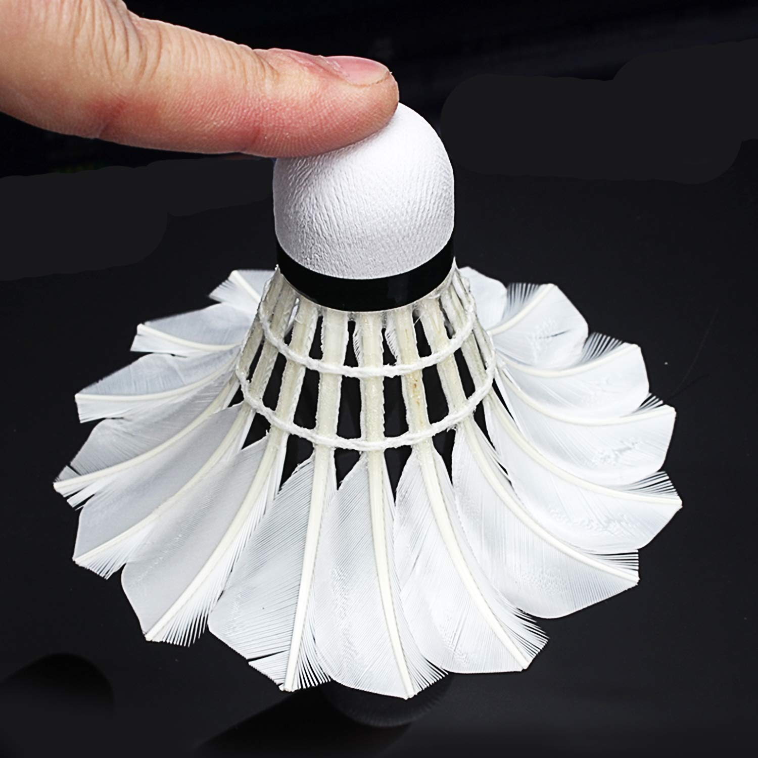 KEVENZ Goose Feather Badminton Shuttlecocks with Great Stability and Durability, High Speed LED Badminton Birdies, Pack 0f 6…