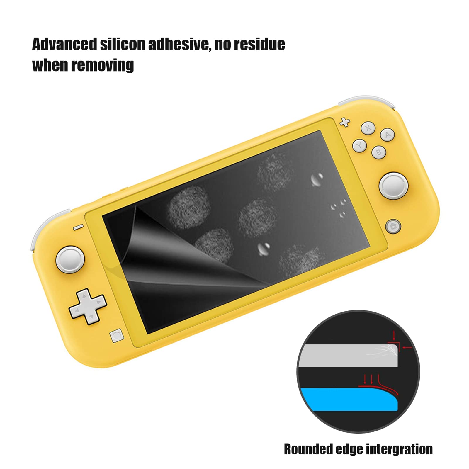 JOTO [3 Pack] Screen Protector for Nintendo Switch Lite, Tempered Glass Screen Film Guard Rounded Edge Real Glass Screen Protector for Switch Lite 2019