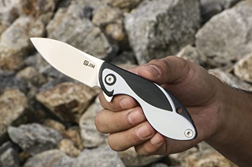 Slip Joint Pocket Knife, G10 Handle Flipper Knife Double Detents Ball Bearing Non-Locking Folding Knife 440C Satin Polishing Blade