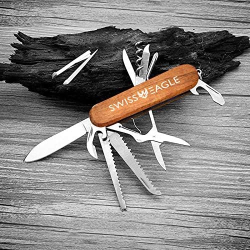 Swiss Eagle Classic Multi-Tool Army Knife - Packs 30 Tools In Your Pocket