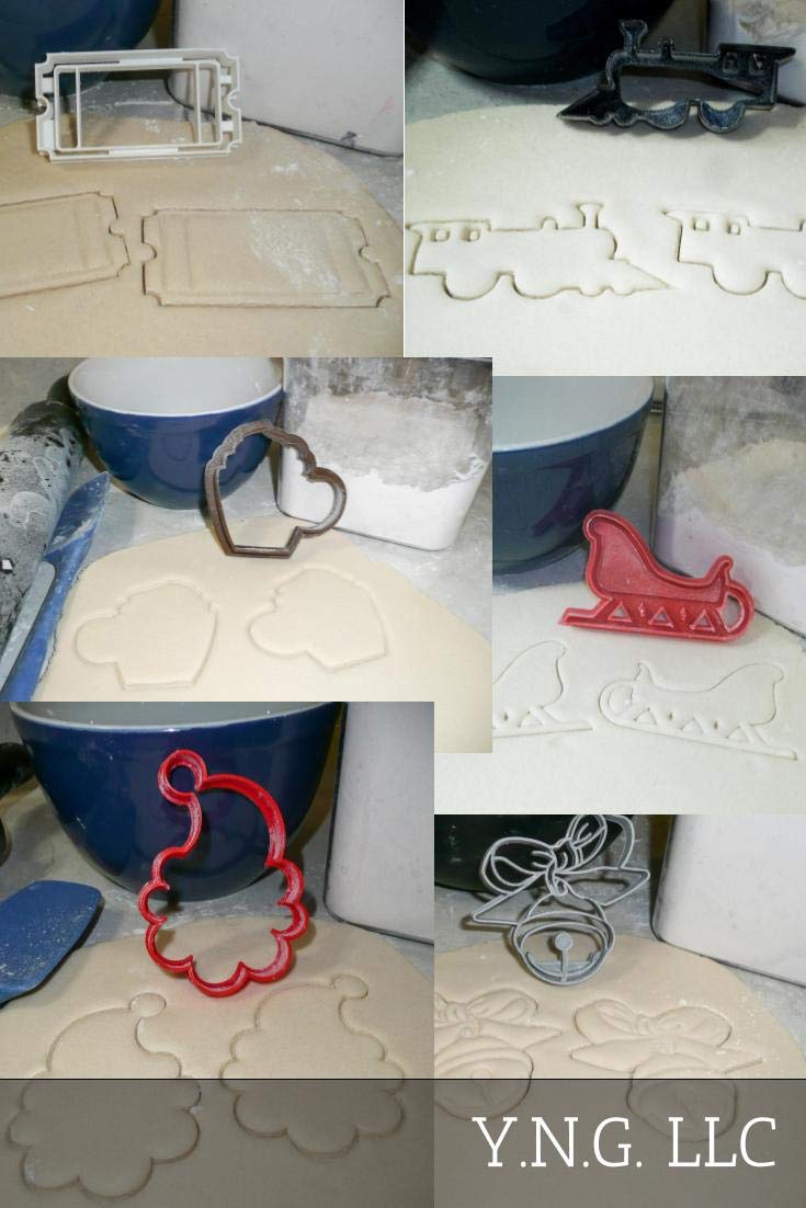 POLAR EXPRESS THEME NORTH POLE TRAIN CHRISTMAS MOVIE BOOK SET OF 6 COOKIE CUTTERS MADE IN USA PR1122