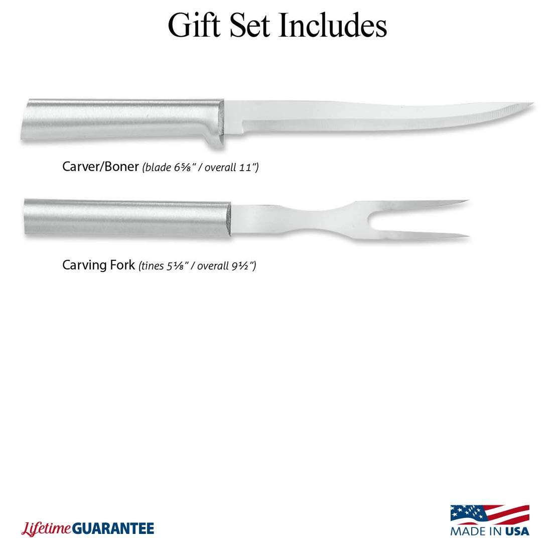 RADA Knife 2-Piece Carving Set with Stainless Steel Blades and Knife Sharpener
