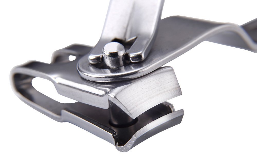 Keiby Citom Nail Clippers with 360-Degree Rotating Head - Stainless Steel Fingernails and Toenails Cutter Lagre and Small Sizes (Silver)