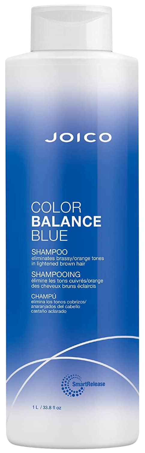 Joico Color Balance Blue Shampoo & Conditioner Set | Eliminate Brassy and Orange Tones | For Lightened Brown Hair