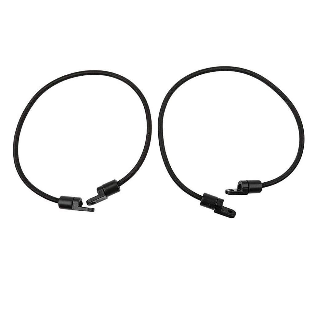 LFDecor 2 Pieces Black Bungee Paddle Holder Bungee Cord Replacement Suit for Marine Fishing Boat Kayak