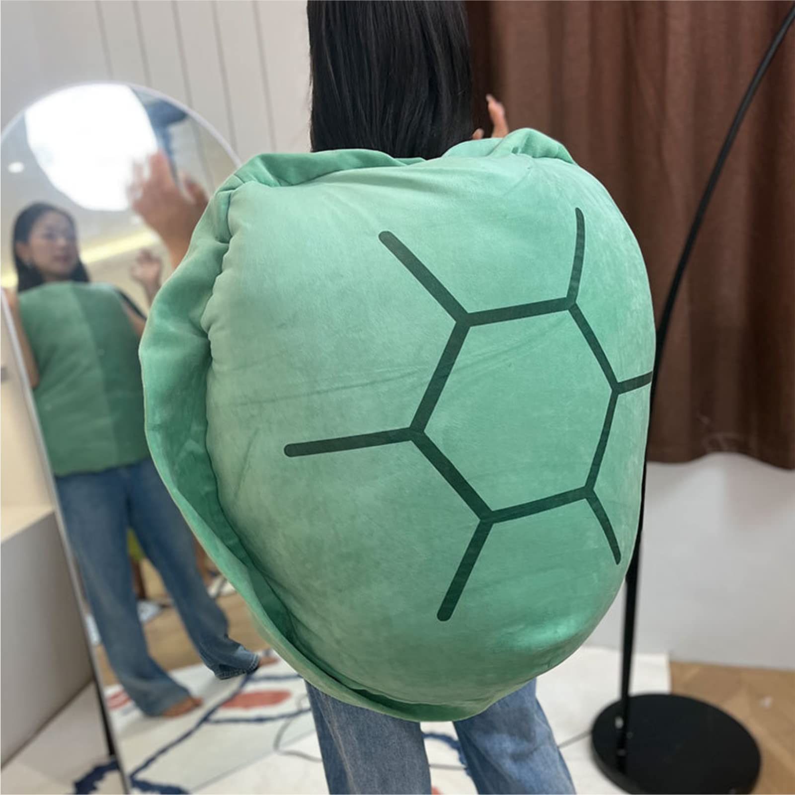 Purism Turtle Shell Pillow Turtle Dresses Wearable Turtle Shell Plush Toy Big Turtle Shell Pillow Stuffed Soft for Sleeping Cushion Cosplay Game, Gift for Kids Adults (40 inch)
